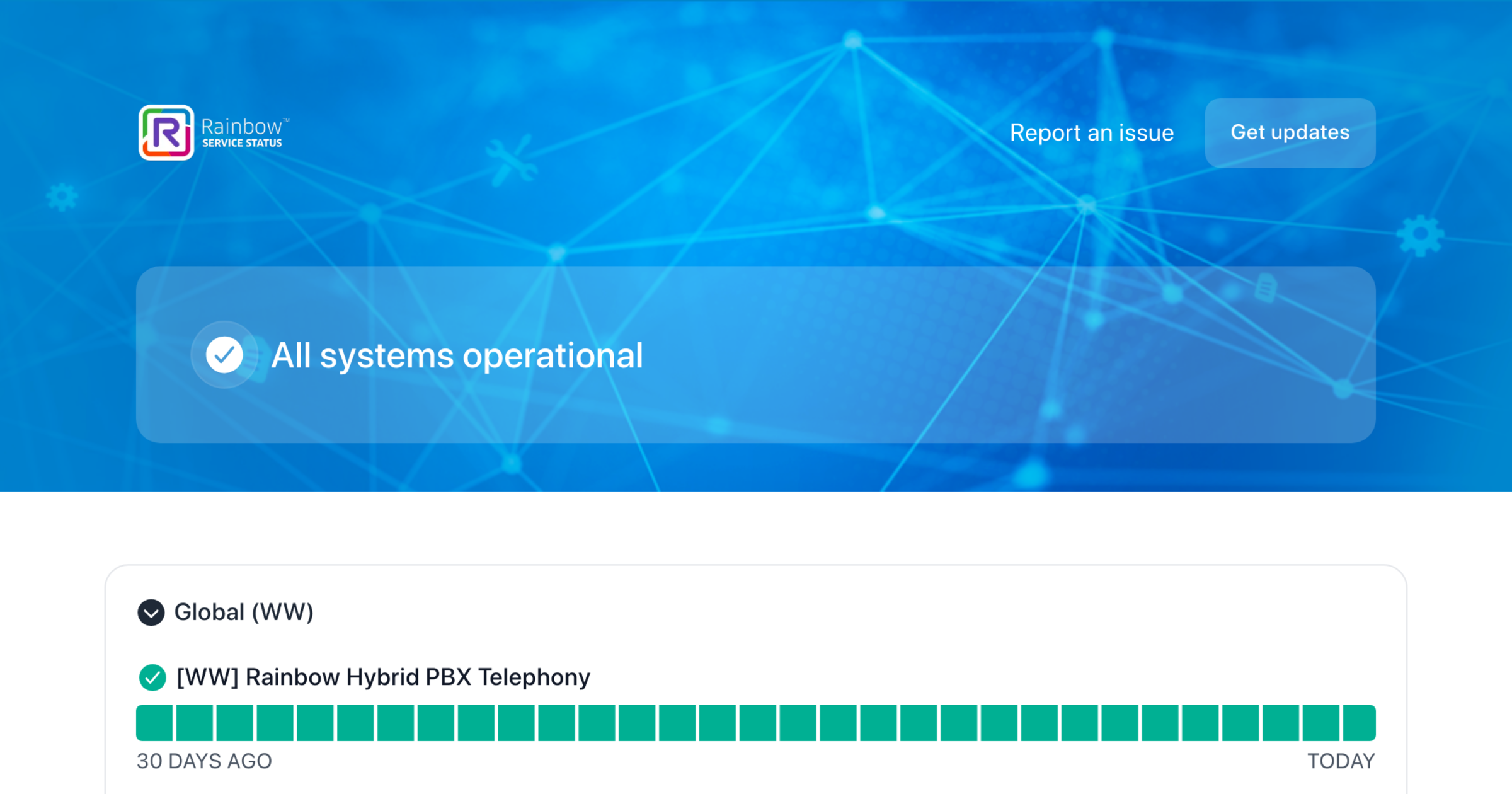 Rainbow connection issues - Incident details - Rainbow - Status